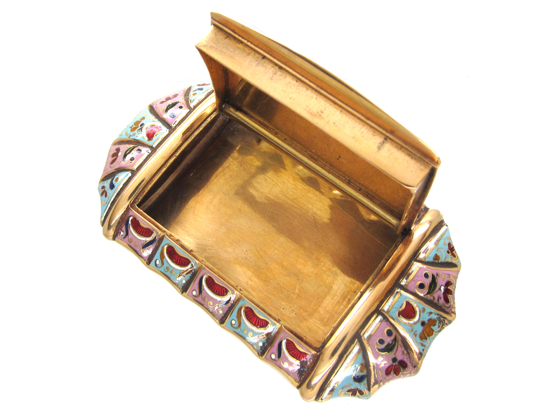 Early 19th Century Swiss Enamel Gold Box (732F) | The Antique Jewellery ...