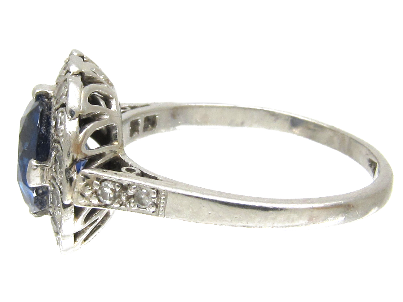 Art Deco Sapphire & Diamond Catherine Wheel Design Ring (43/O) | The ...