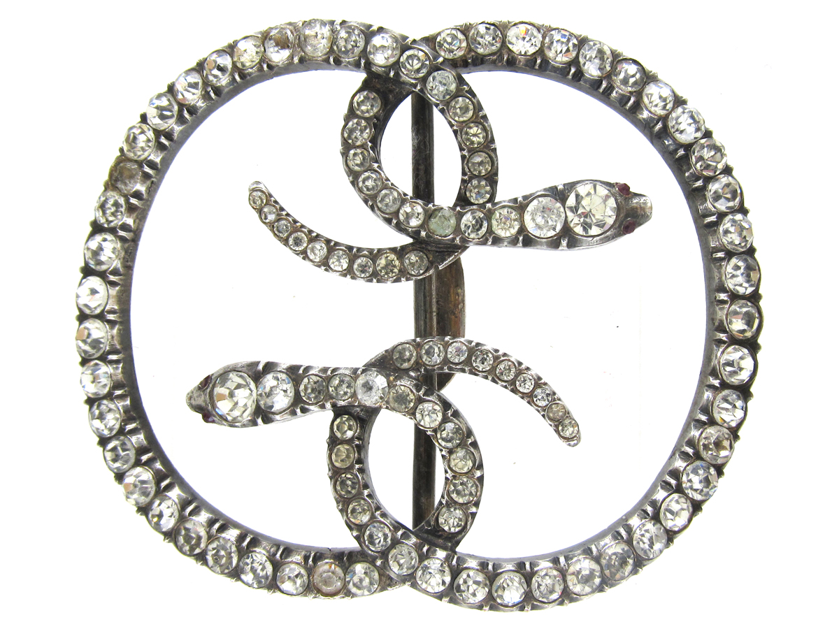 Victorian Paste Set Entwined Snakes Buckle | AJC - AUS