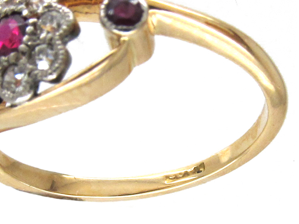 Edwardian Ruby & Diamond Open Cluster Ring (930F) | The Antique ...