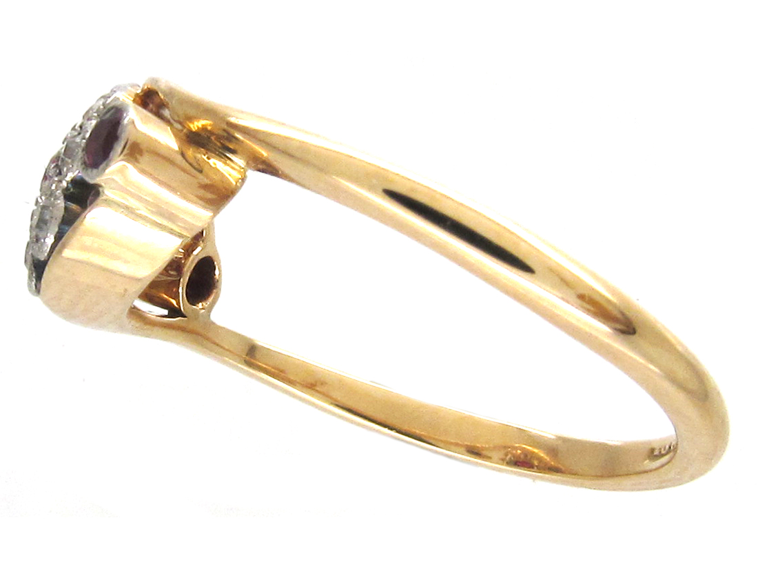 Edwardian Ruby & Diamond Open Cluster Ring (930F) | The Antique ...