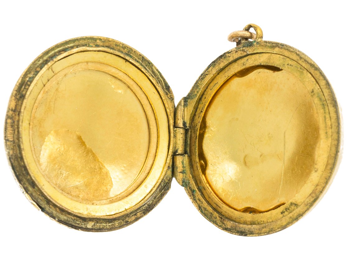 Edwardian 9ct Back & Front Round Locket (45G) | The Antique Jewellery ...