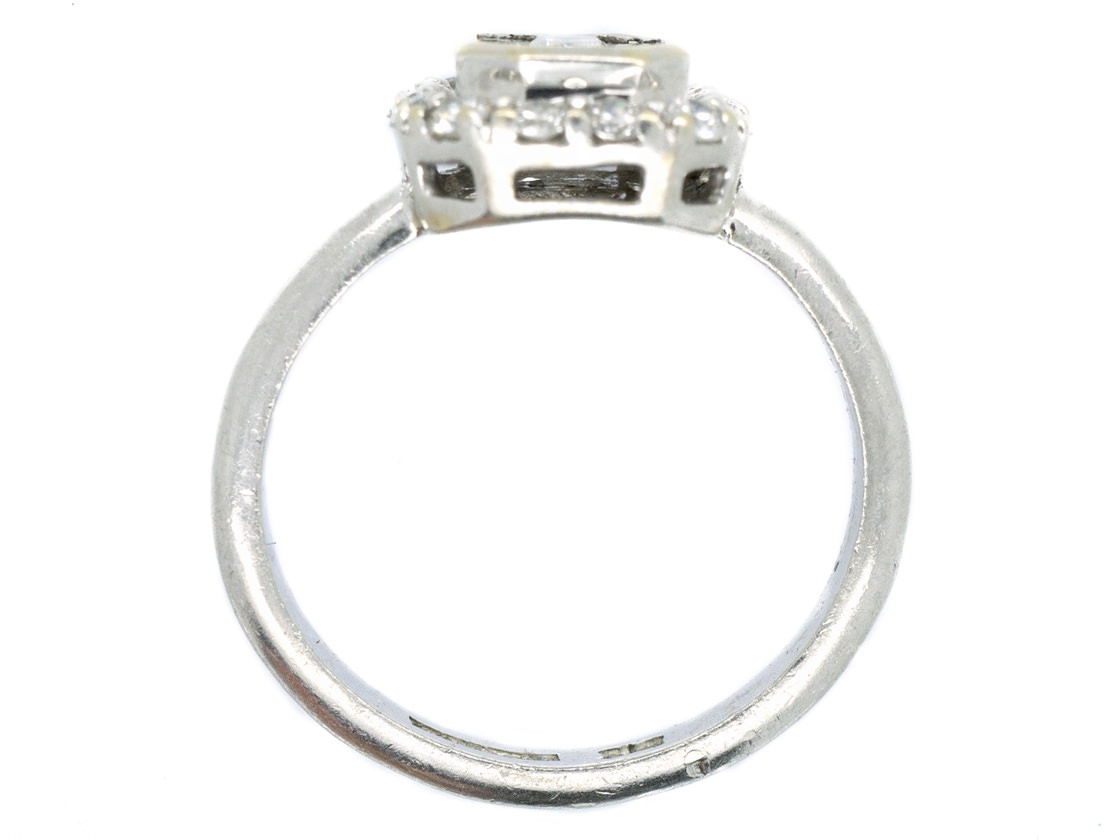 Platinum & Diamond Rectangular Ring (230G) | The Antique Jewellery Company