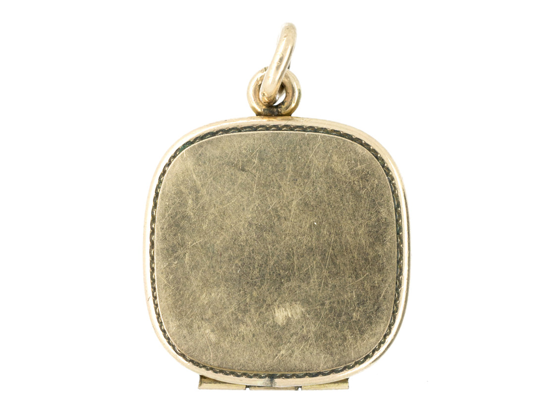 Georgian Engraved Gold Cased Locket (327G) | The Antique Jewellery Company