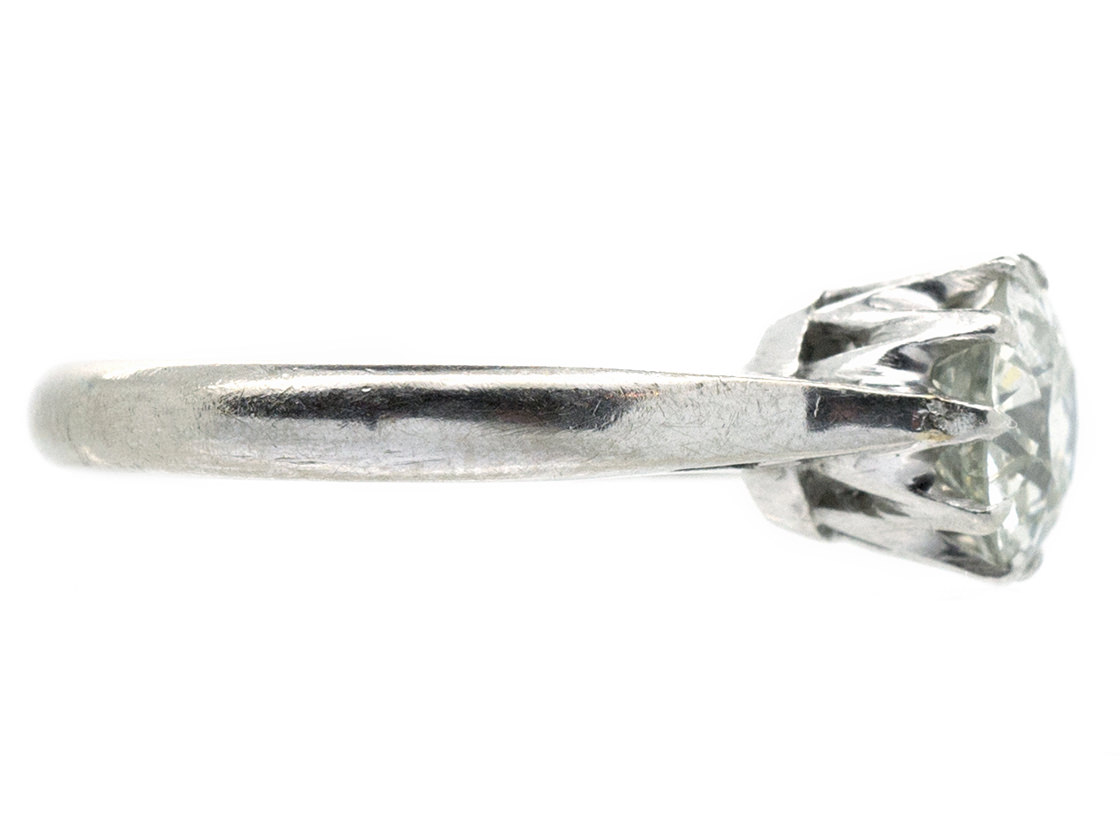 18ct White Gold & Platinum One Carat Diamond Solitaire Ring (334G ...