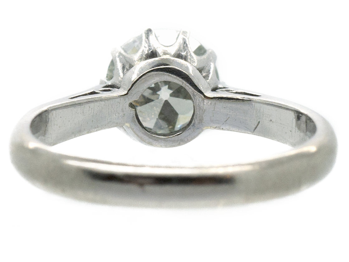 18ct White Gold & Platinum One Carat Diamond Solitaire Ring (334G ...