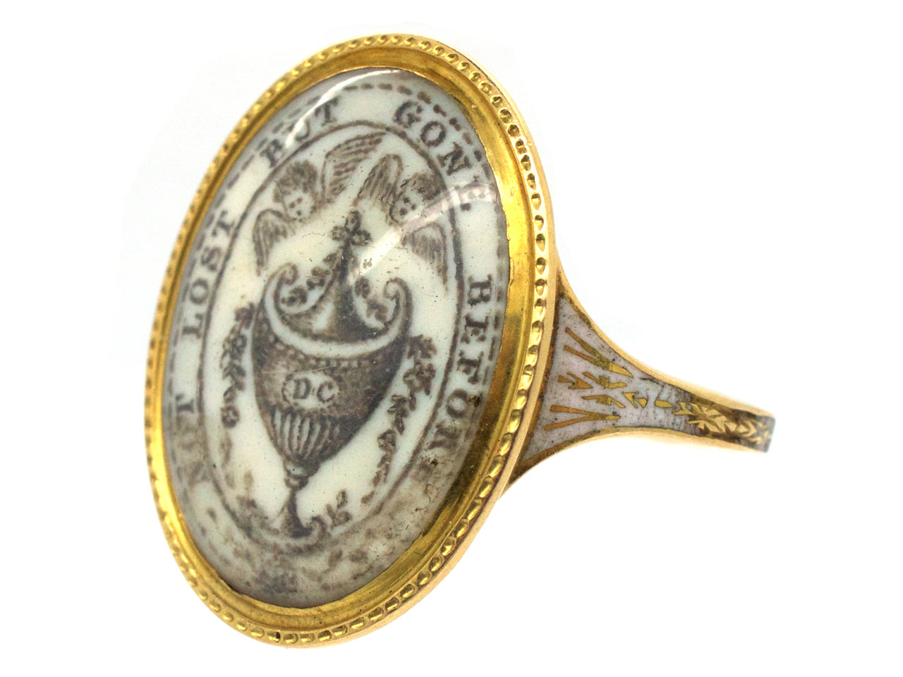 Georgian 18ct Gold Memorial Ring (Part of a Pair of Memorial Rings ...