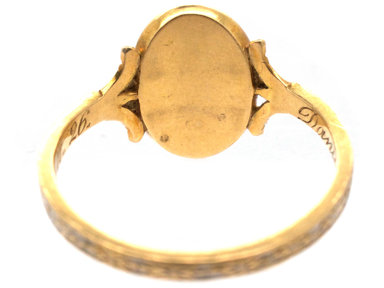 Georgian 18ct Gold Memorial Ring (Part of a Pair of Memorial Rings ...