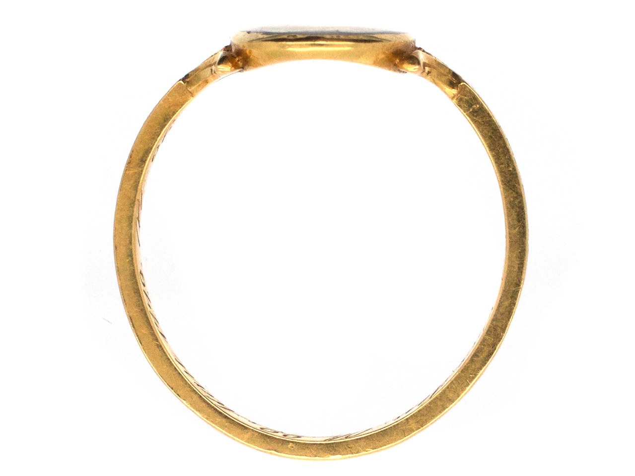 Georgian 18ct Gold Memorial Ring (Part of a Pair of Memorial Rings ...