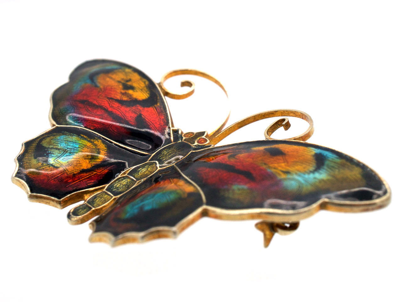 Silver Gilt & Enamel Brooch by David Anderson (587G) | The Antique ...