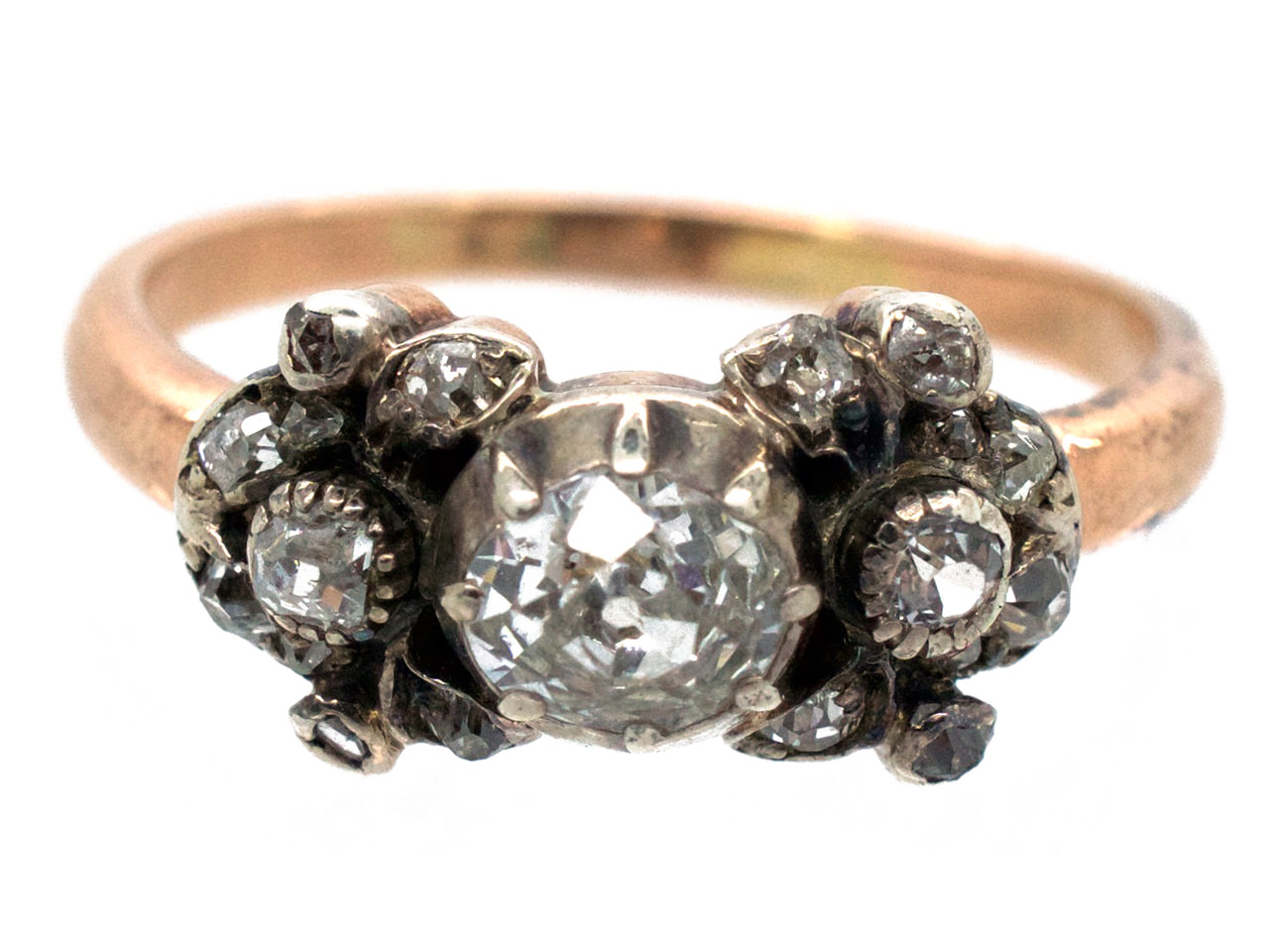 Georgian Diamond Three Stone Ring (547G) | The Antique Jewellery Company