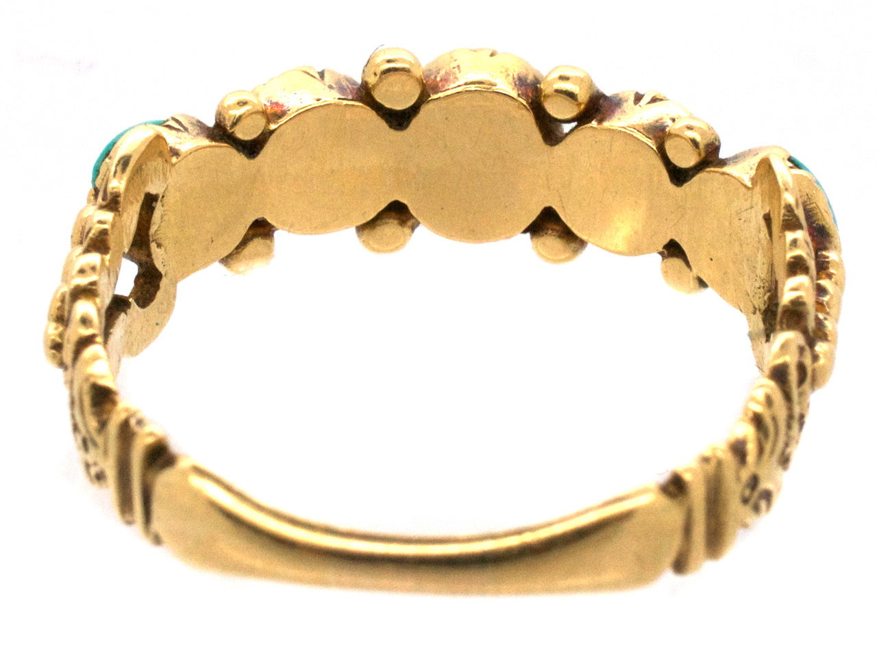 Regency 18ct Gold & Five Stone Turquoise Ring (600G) | The Antique ...