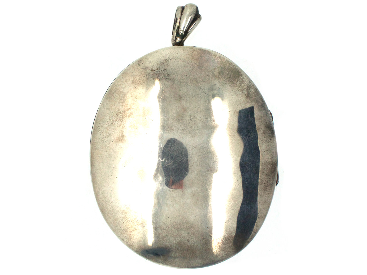 Large Silver Oval Victorian Locket (605G) | The Antique Jewellery Company