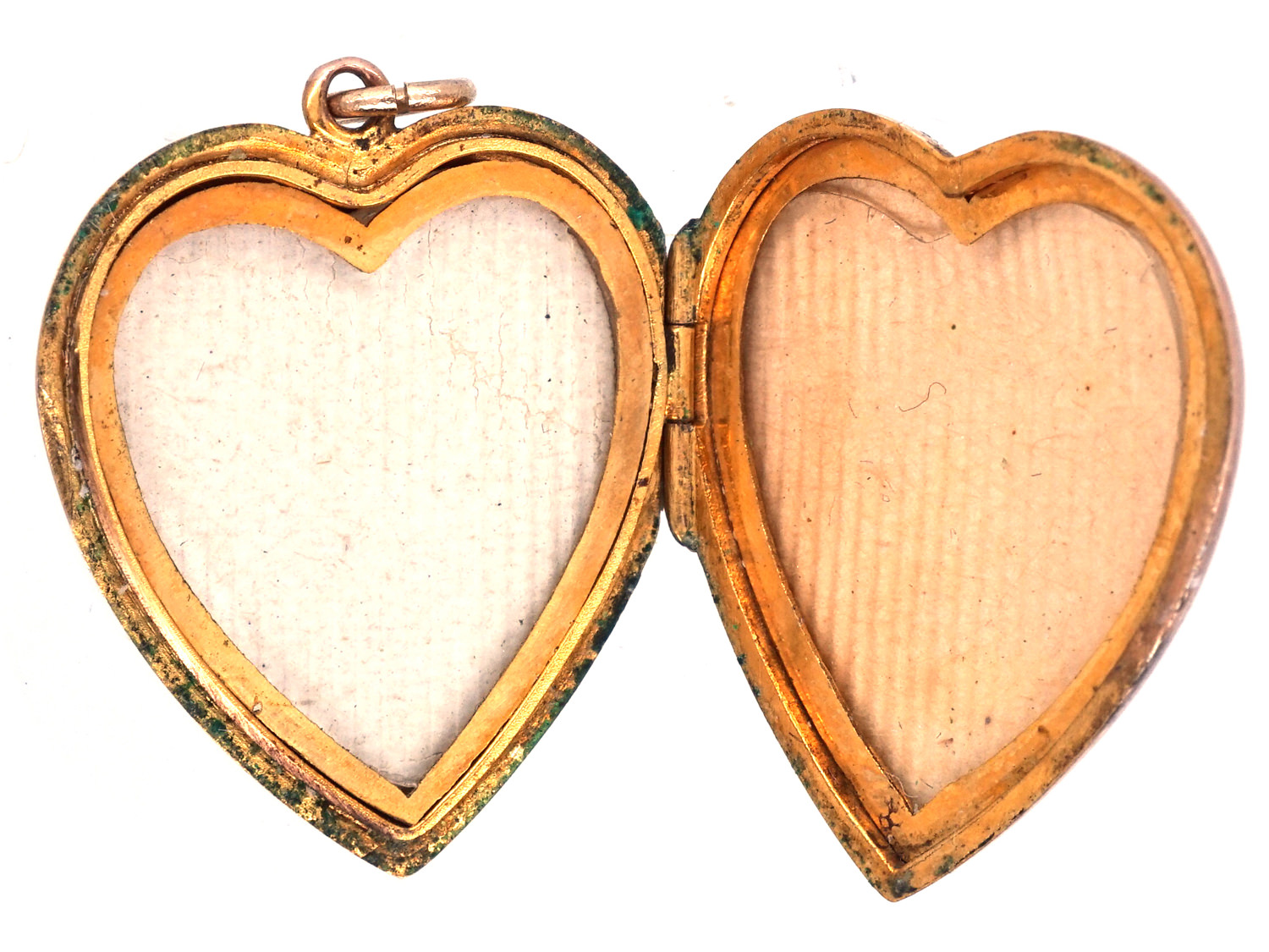 Edwardian 9ct Gold Heart Shaped Locket with Natural Split Pearl Design ...