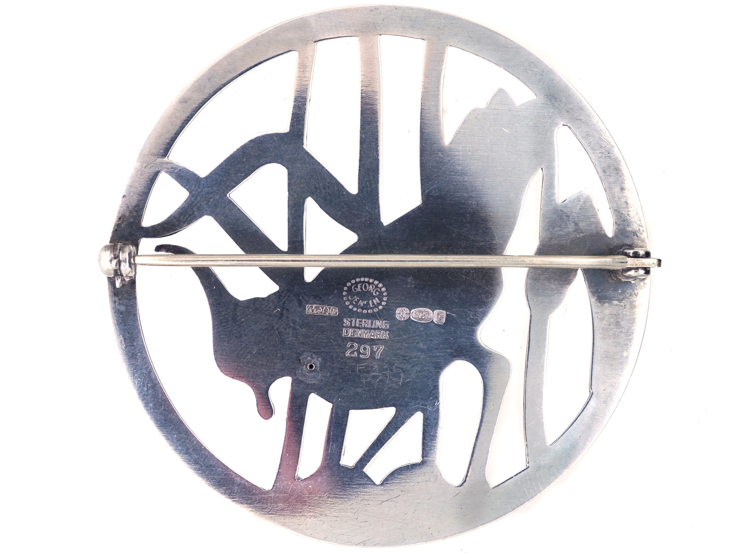 Georg Jensen Silver Brooch of a Lapwing in Bullrushes (712G) | The ...