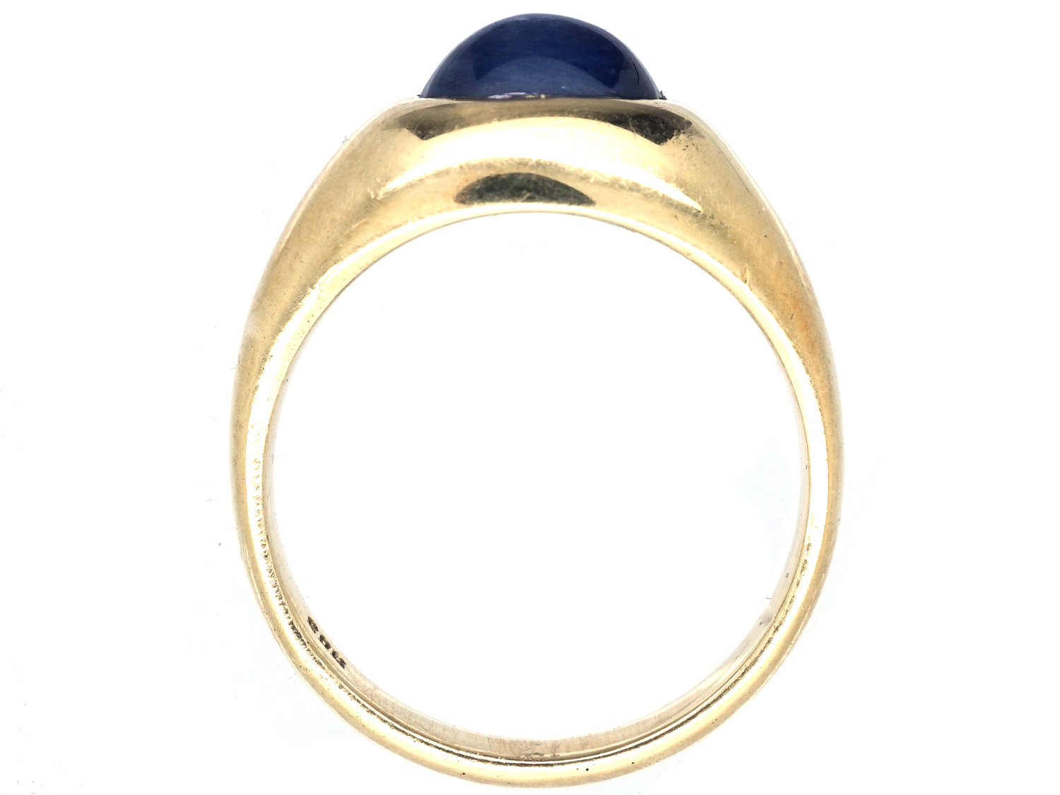 14ct Gold & Cabochon Sapphire Ring (793G) | The Antique Jewellery Company
