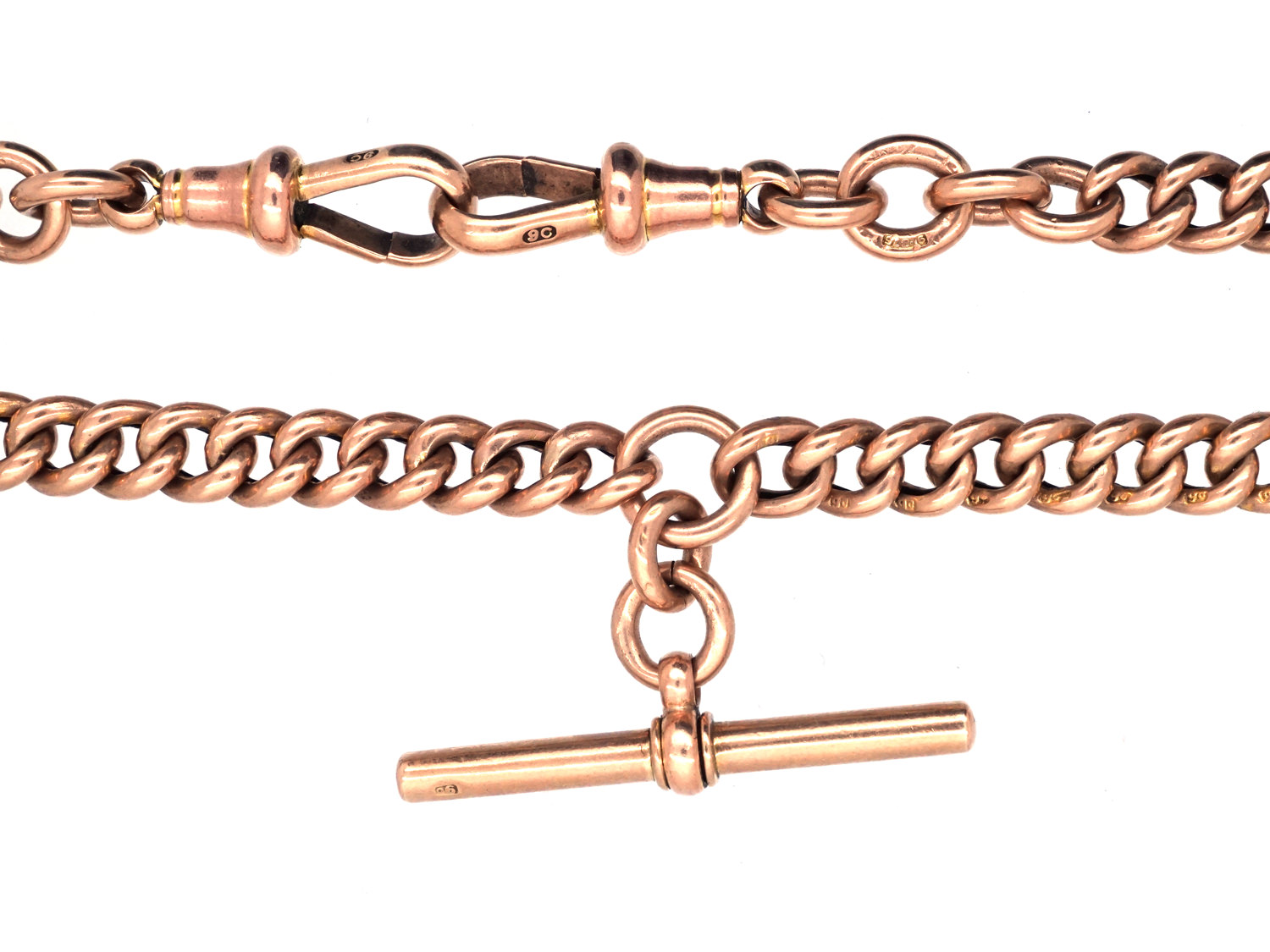 Victorian 9ct Gold Double Albert Chain (725G) | The Antique Jewellery ...