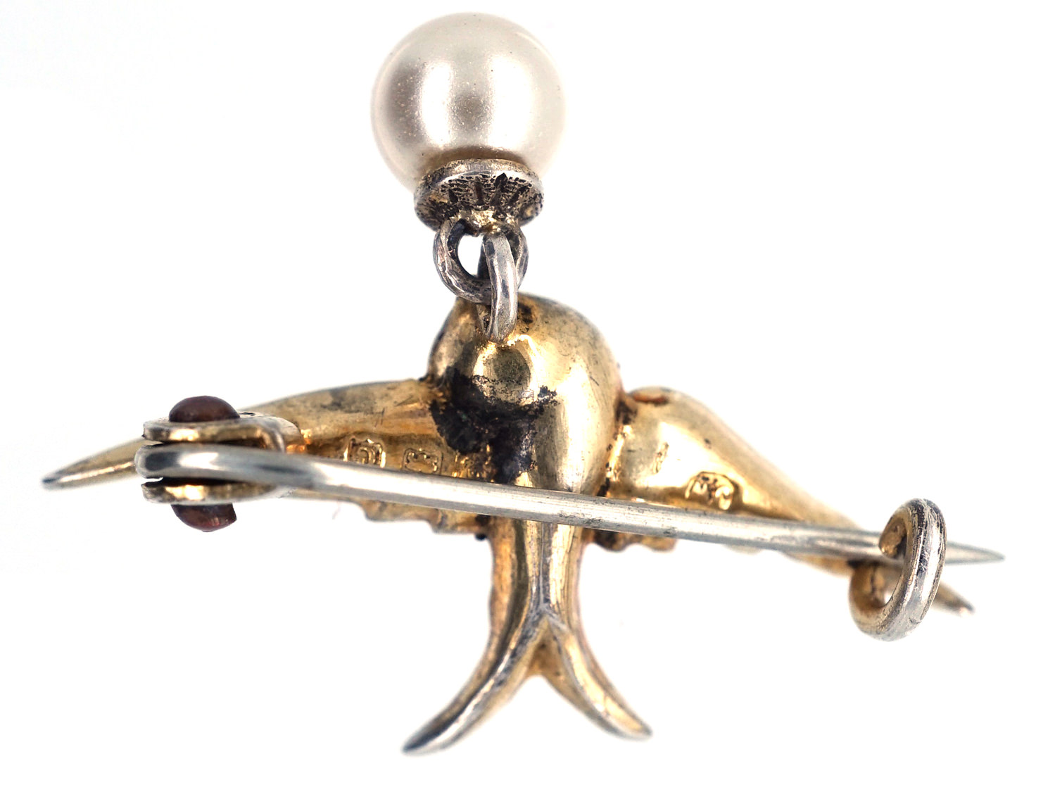 Edwardian Small Silver & Paste Swallow Brooch (134/O) | The Antique ...