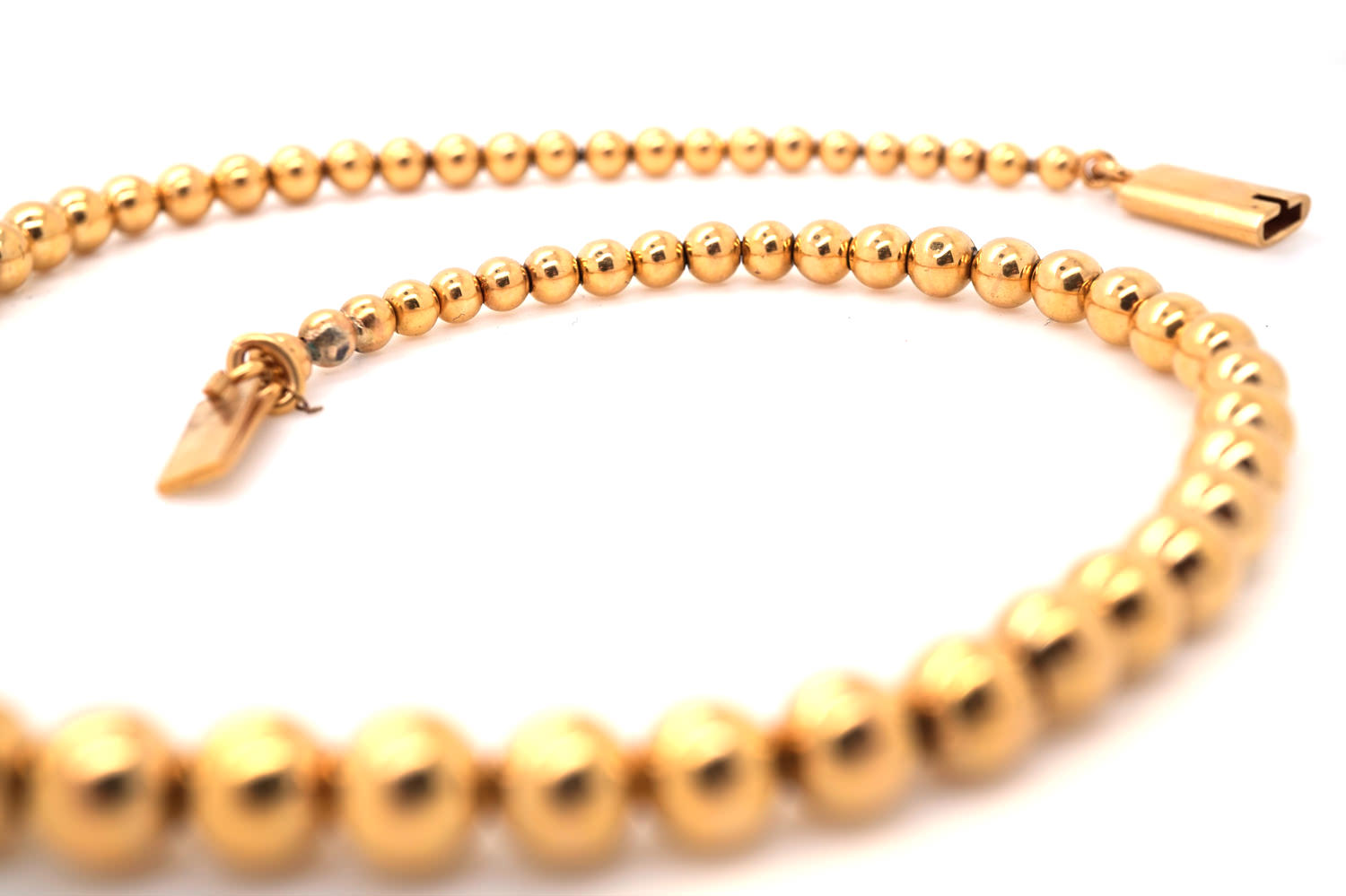 Edwardian 18ct Gold Balls Necklace (836G) | The Antique Jewellery Company