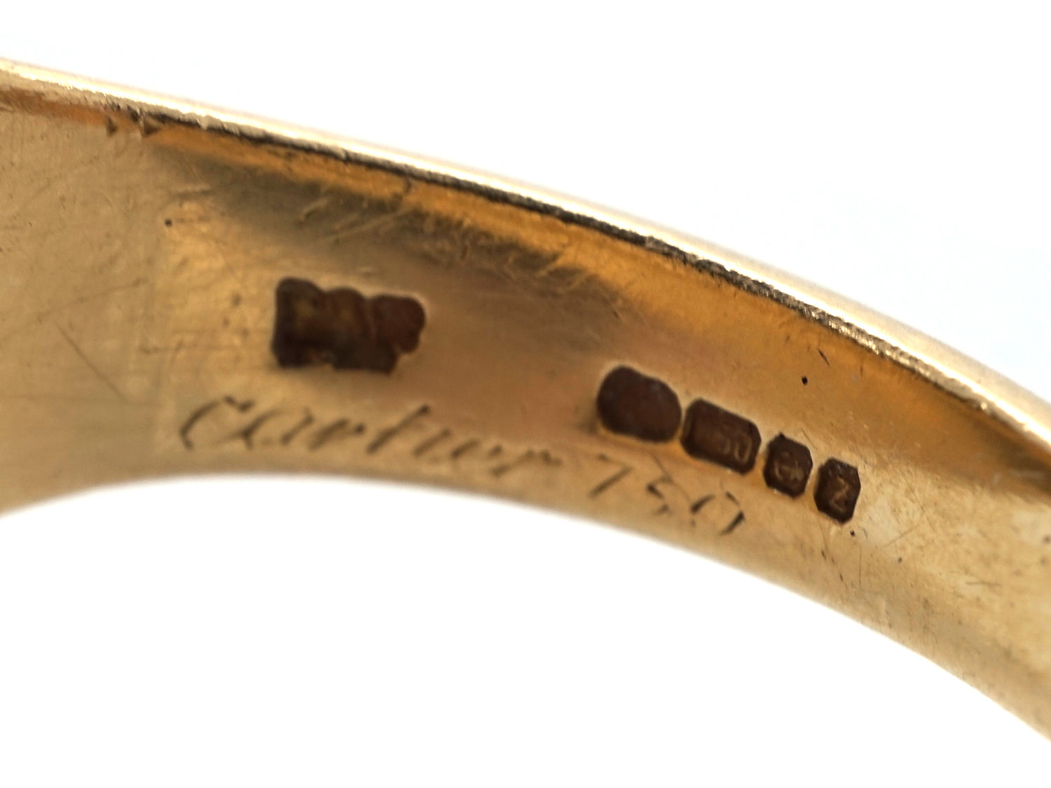 18ct Gold Signet Ring Retailed by Cartier with Unicorn Intaglio (854G ...