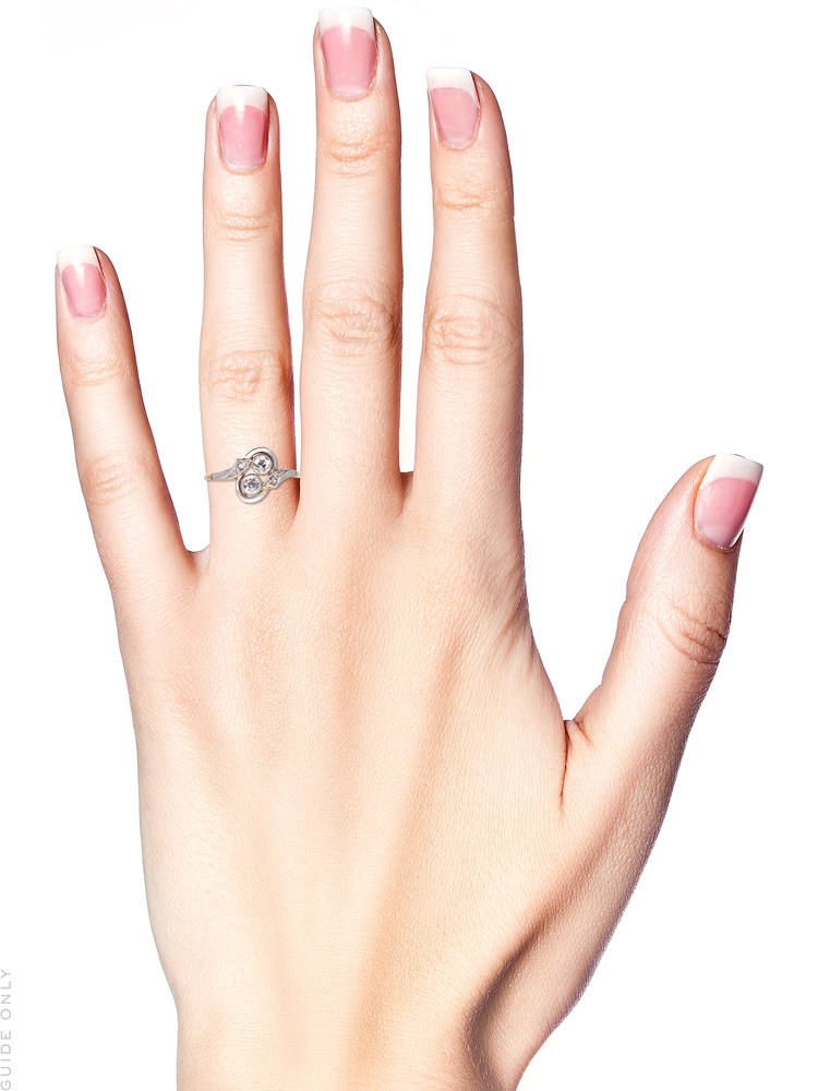 Art Deco Two Stone Diamond Crossover Ring with Diamond Shoulders (958G ...