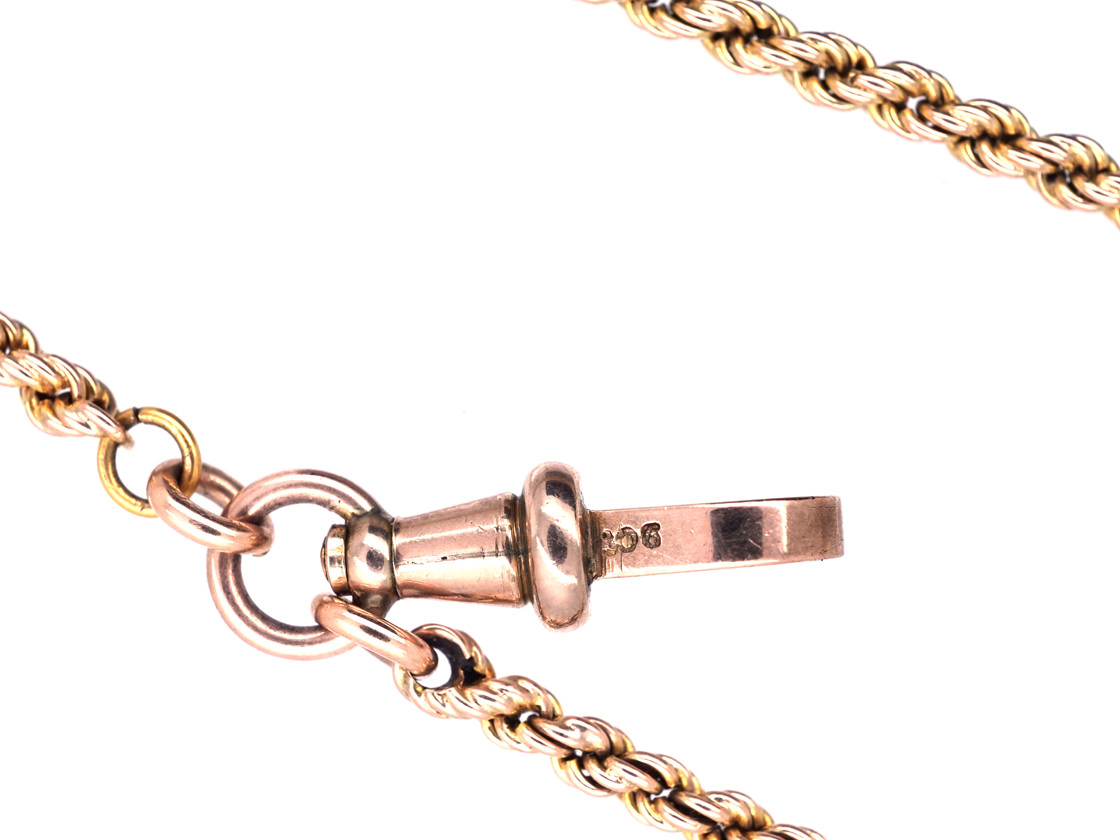 Edwardian 9ct Gold Prince of Wales Twist Long Guard Chain (7C) | The ...
