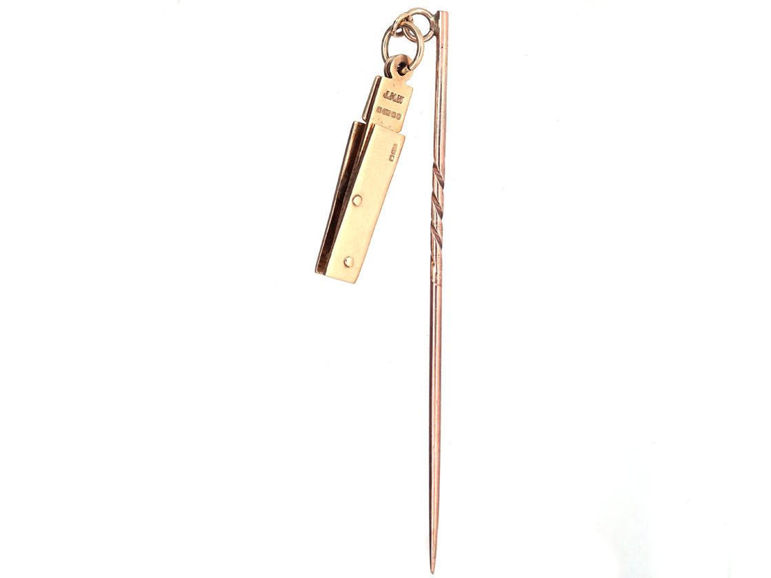 Victorian 9ct Gold Masonic Folding Tie Pin (103SS) | The Antique ...