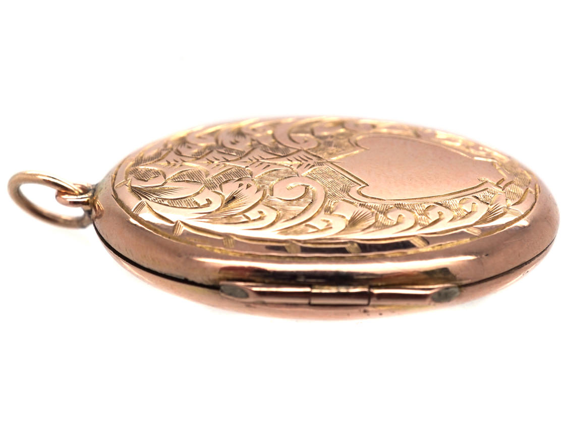 Edwardian Oval 9ct Back & Front Locket (333H) | The Antique Jewellery ...