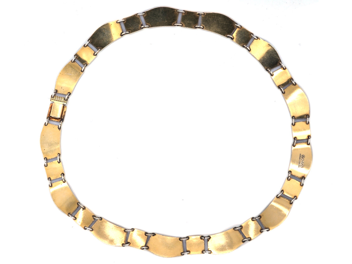 David Andersen Silver & Blue Enamel Necklace (317H) | The Antique ...