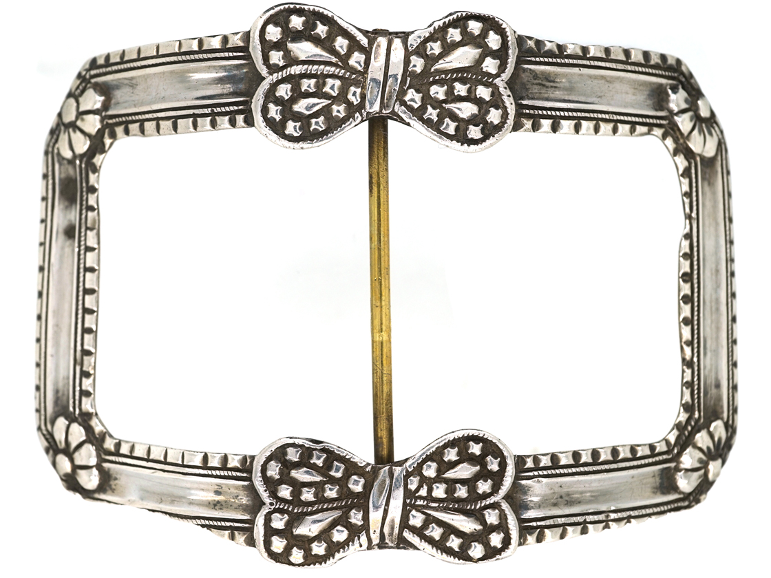 Large 18th Century French Silver Buckle With Bow Design (249F) | The ...