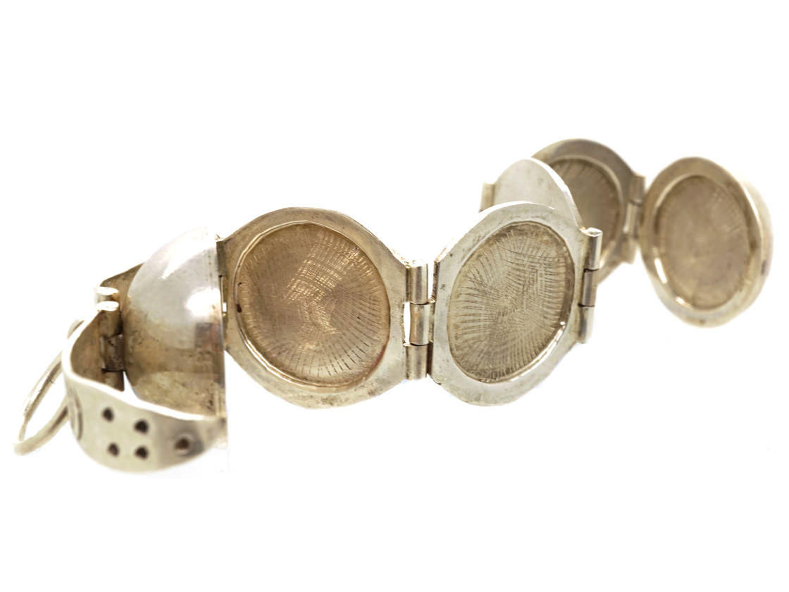 Silver Globe Locket with Six Compartments for Photographs (494H) | The ...