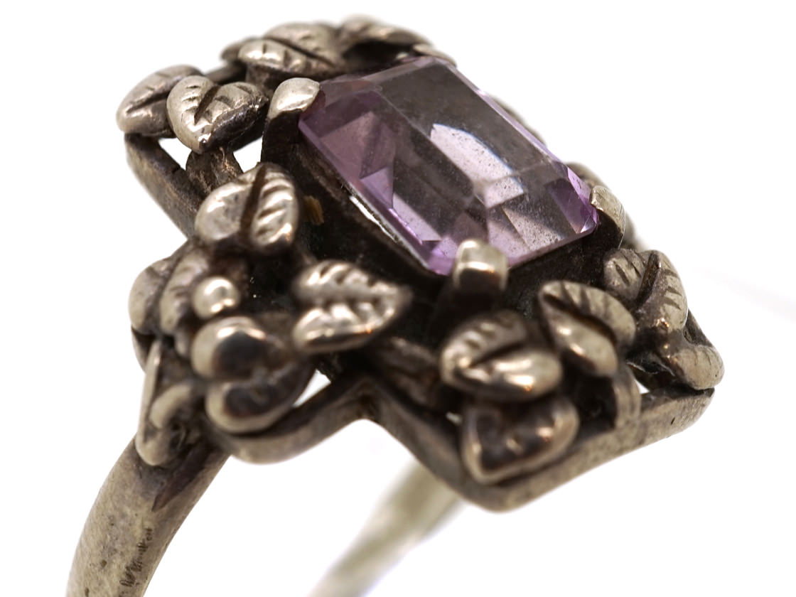 Bernard Instone Silver Amethyst Ring (416 Z) | The Antique Jewellery ...