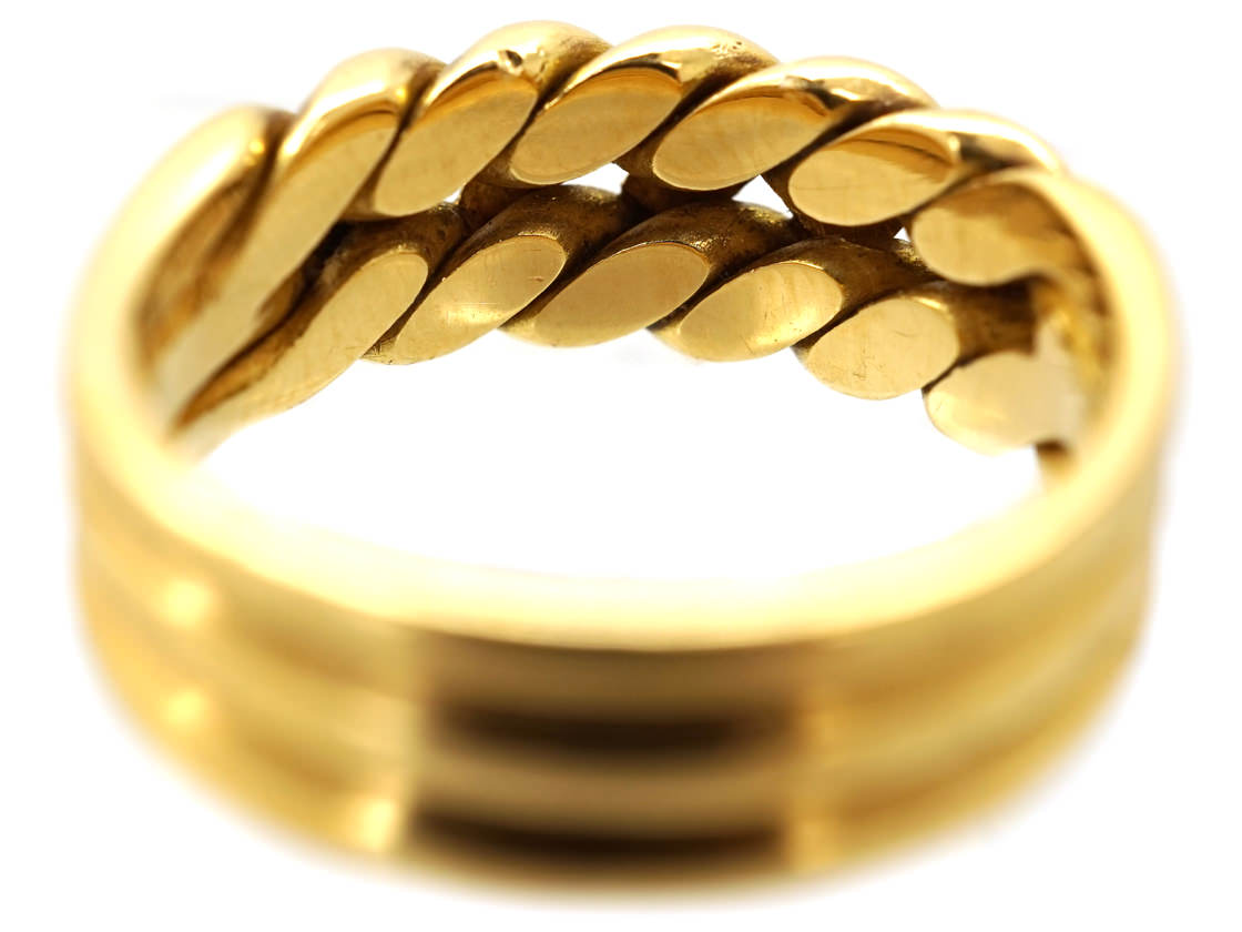 18ct Gold Victorian Plaited Gold Ring (181/J) | The Antique Jewellery ...