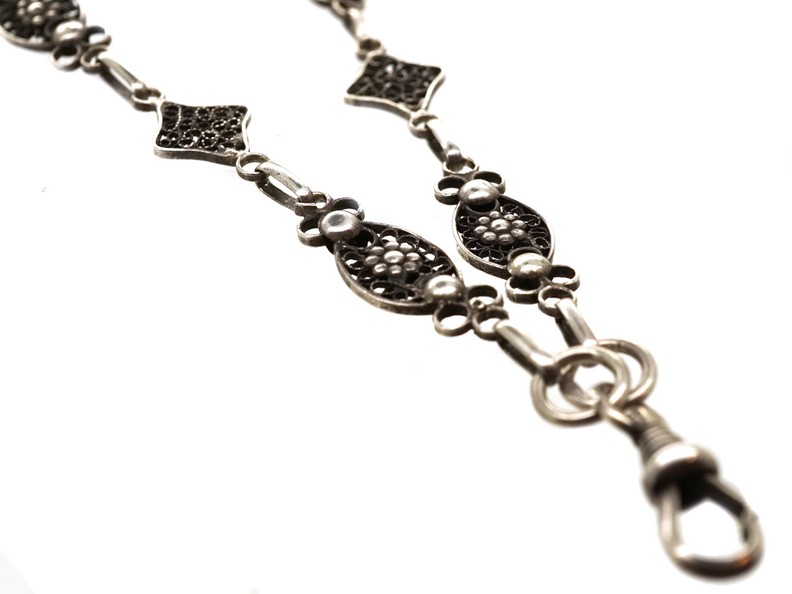 Early 19th Century Silver Ornate Guard Chain (699H) | The Antique ...