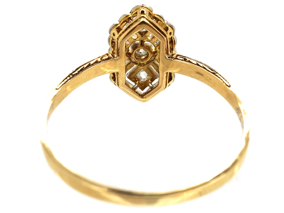 Art Deco 18ct Gold & Diamond Ring (689H) | The Antique Jewellery Company