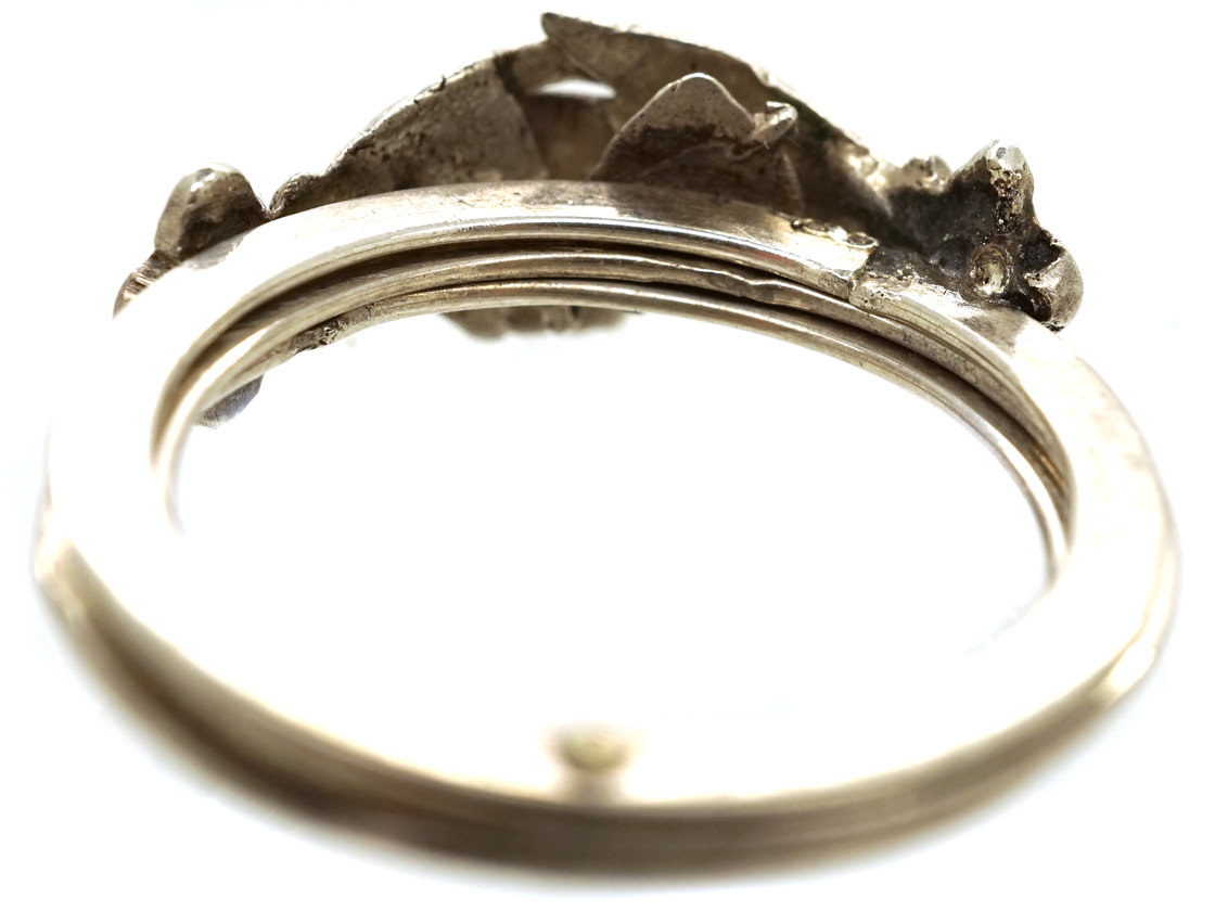 Silver Clasped Hands Opening Fede Ring (756H) | The Antique Jewellery ...