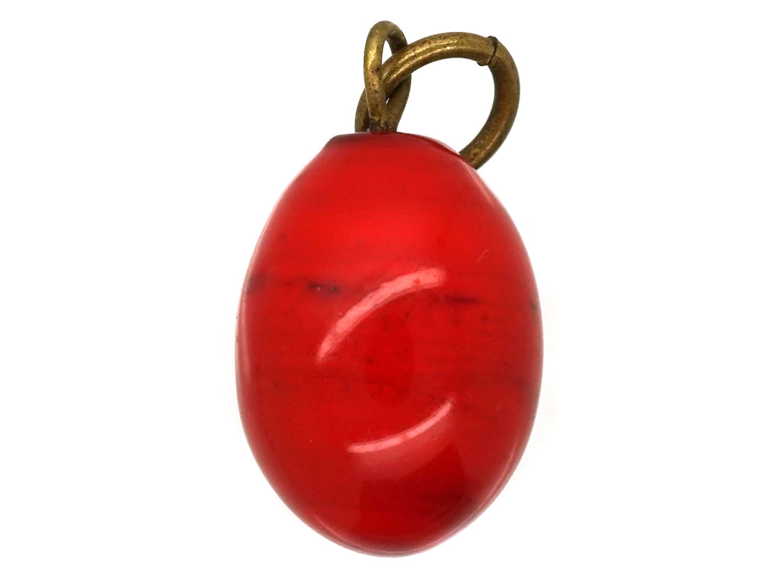 Red Glass Easter Egg (914H) | The Antique Jewellery Company