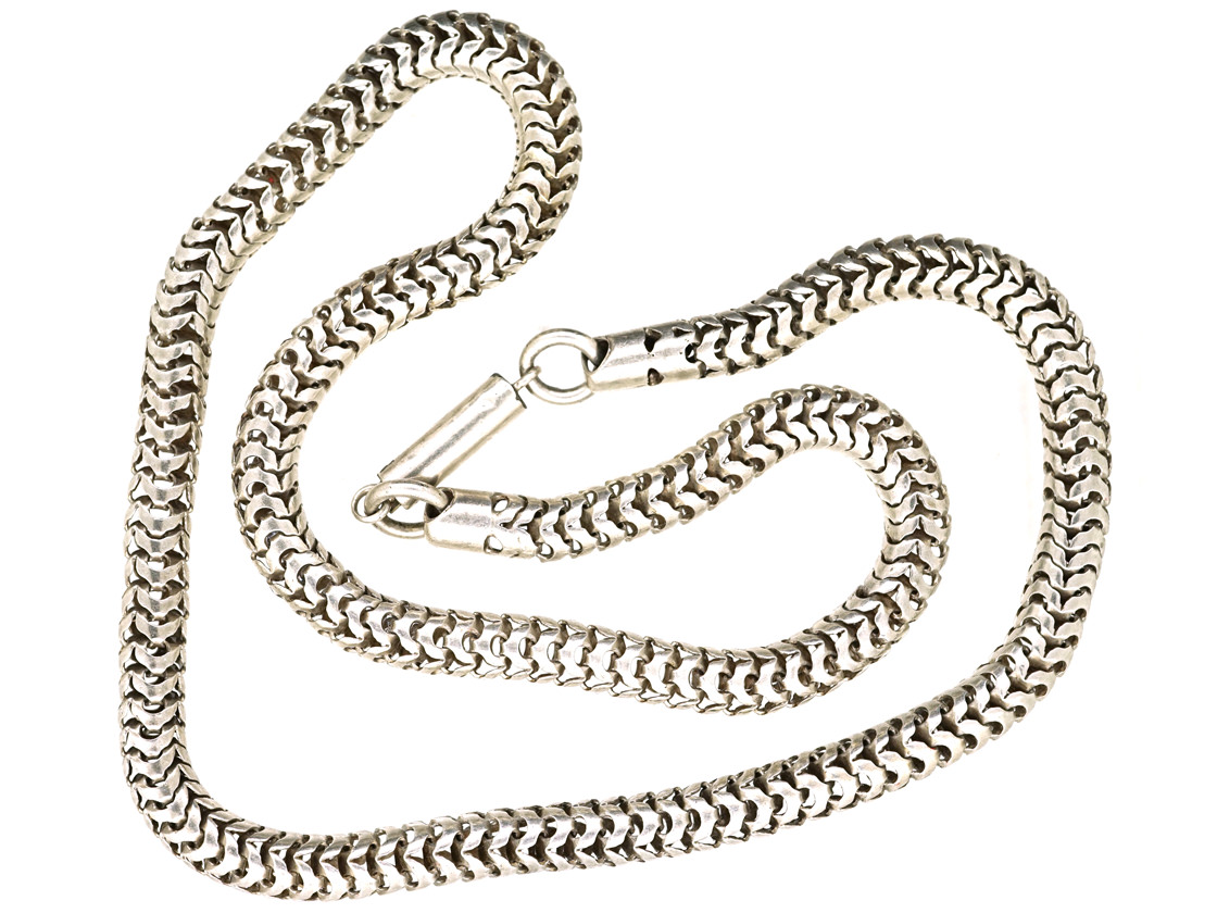 Victorian Silver Snake Chain (843H) | The Antique Jewellery Company