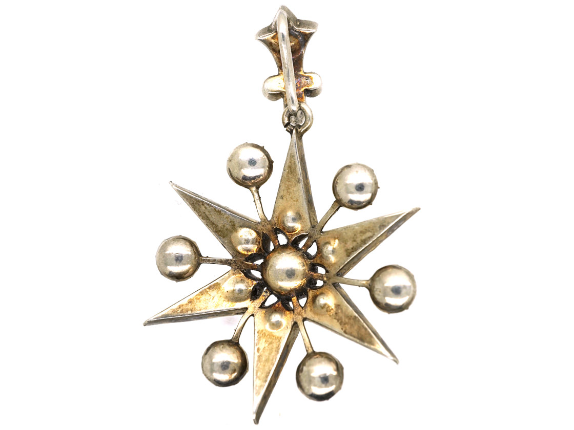 Victorian Silver & Paste Star Pendant (824H) | The Antique Jewellery ...