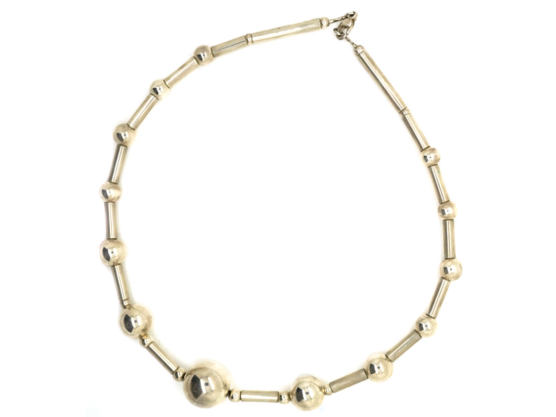 Silver Balls Necklace (25K) | The Antique Jewellery Company