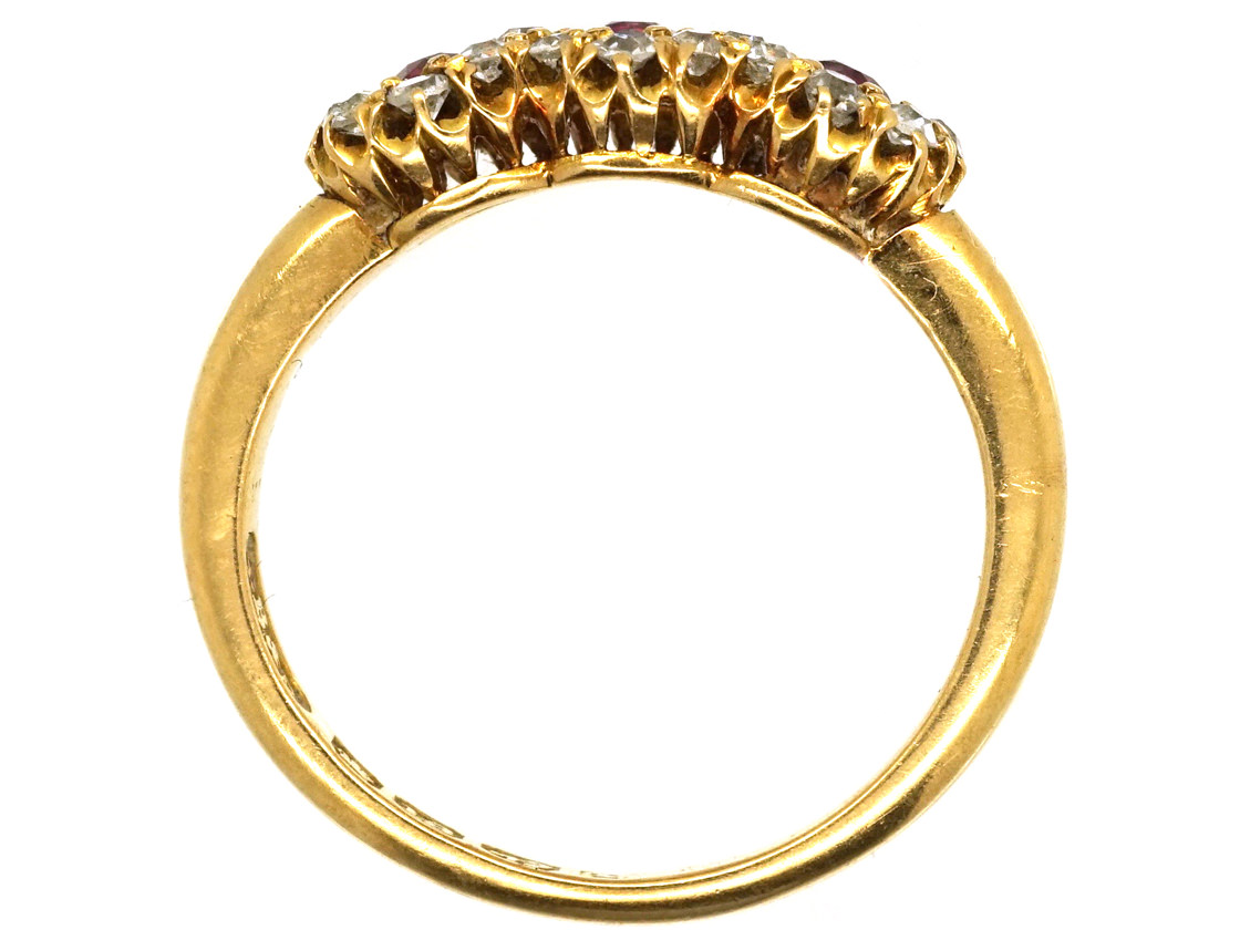 Victorian 18ct Gold, Ruby & Diamond Triple Cluster Ring (32K) | The ... Victorian 18ct Gold, Ruby & Diamond Triple Cluster Ring (32K) | The ...