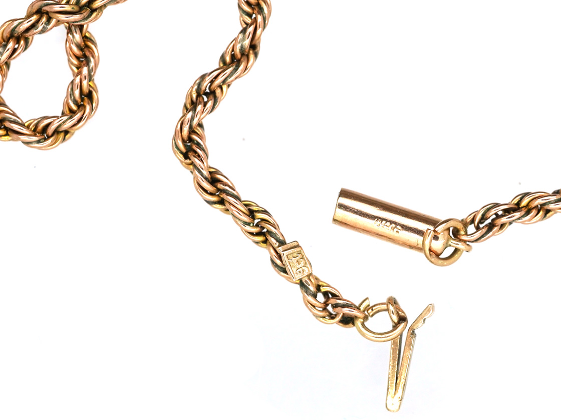 Edwardian 9ct Gold Prince of Wales Twist Chain (170G) | The Antique ...