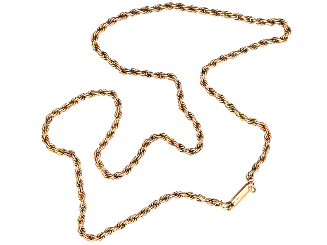 Edwardian 9ct Gold Prince of Wales Twist Chain (170G) | The Antique ...