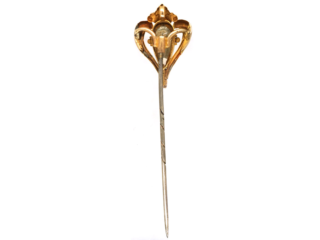 Georgian 15ct Gold, Topaz & Emerald Tie Pin (60SS) | The Antique ...