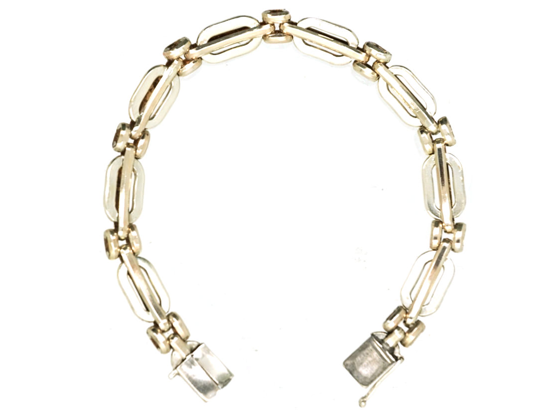 Silver Two Colour Bracelet (627L) | The Antique Jewellery Company