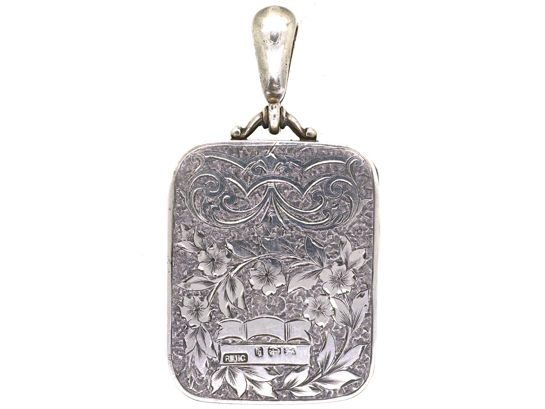 Victorian Rectangular Silver & Gold Overlay Locket (456K) | The Antique ...