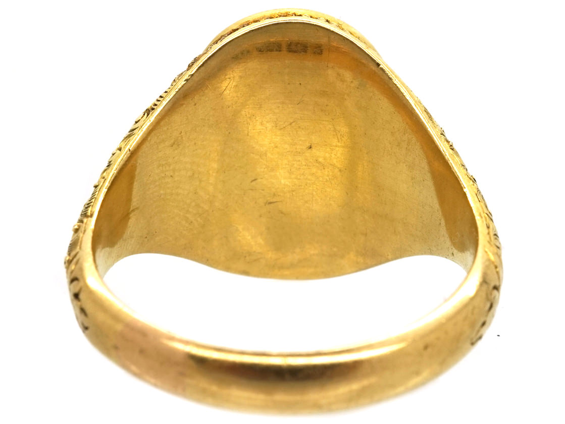 Victorian 18ct Gold & Bloodstone Signet Ring (501K) | The Antique ...