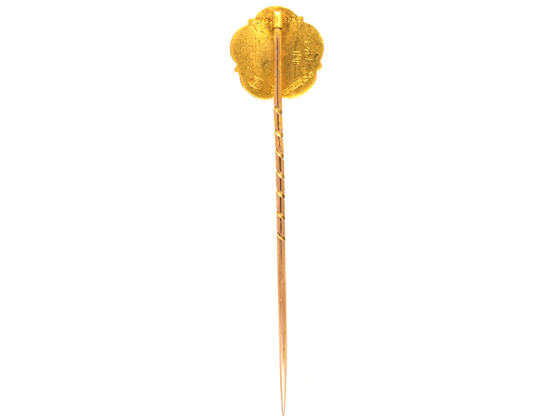 Edwardian 15ct Gold Tudor Rose Tie Pin (677K) | The Antique Jewellery ...