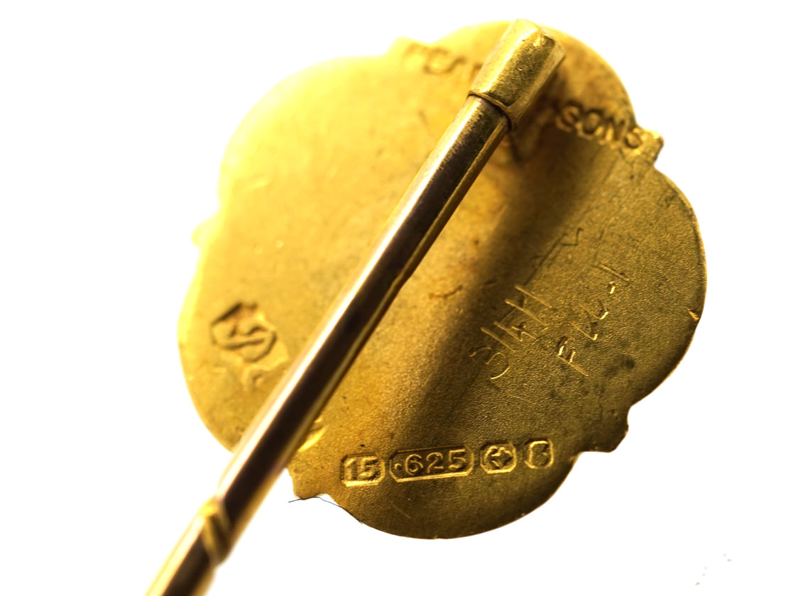 Edwardian 15ct Gold Tudor Rose Tie Pin (677K) | The Antique Jewellery ...