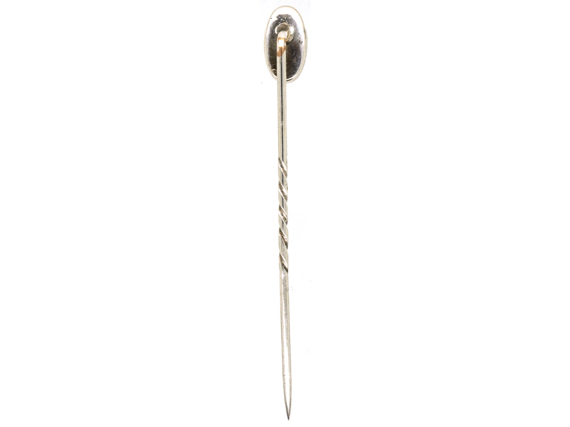 Silver & Blue John Tie Pin (369F) | The Antique Jewellery Company